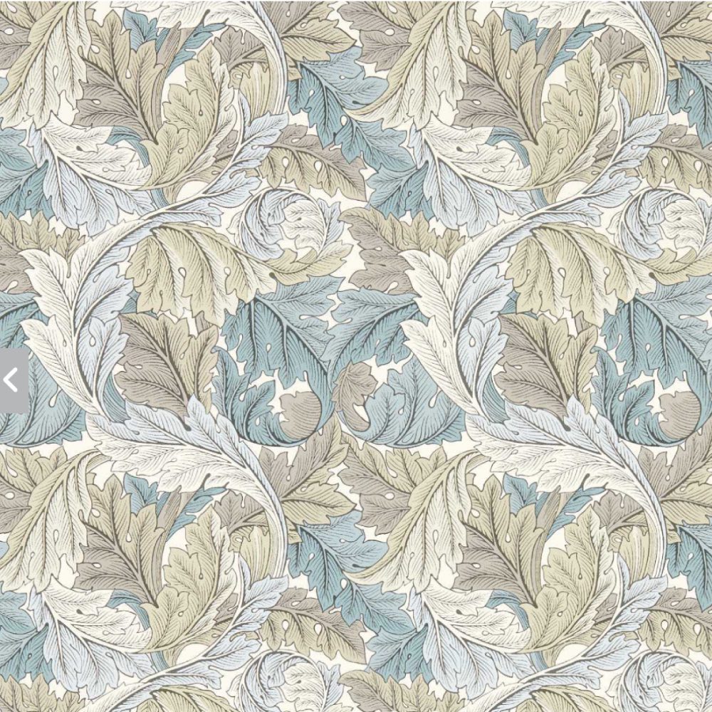 Clarke & Clarke Acanthus Wallpaper in Slate/Dove - norfolktextiles.co.uk