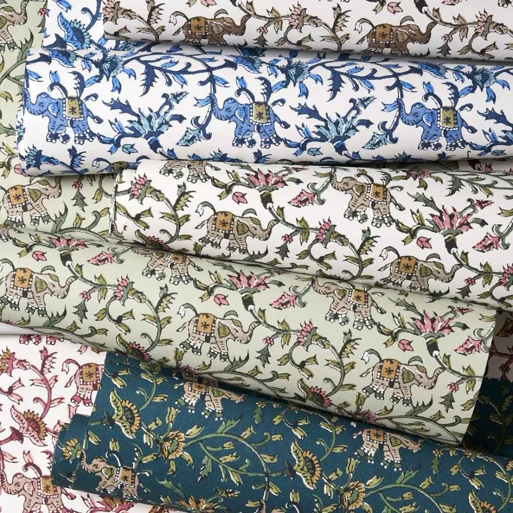 Clarke & Clarke Hathi Wallpaper in Sage - norfolktextiles.co.uk