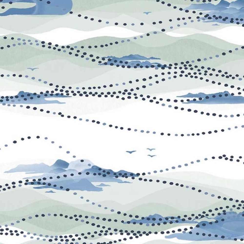 Christopher Farr Island Atmosphere Wallpaper in Cobalt ...