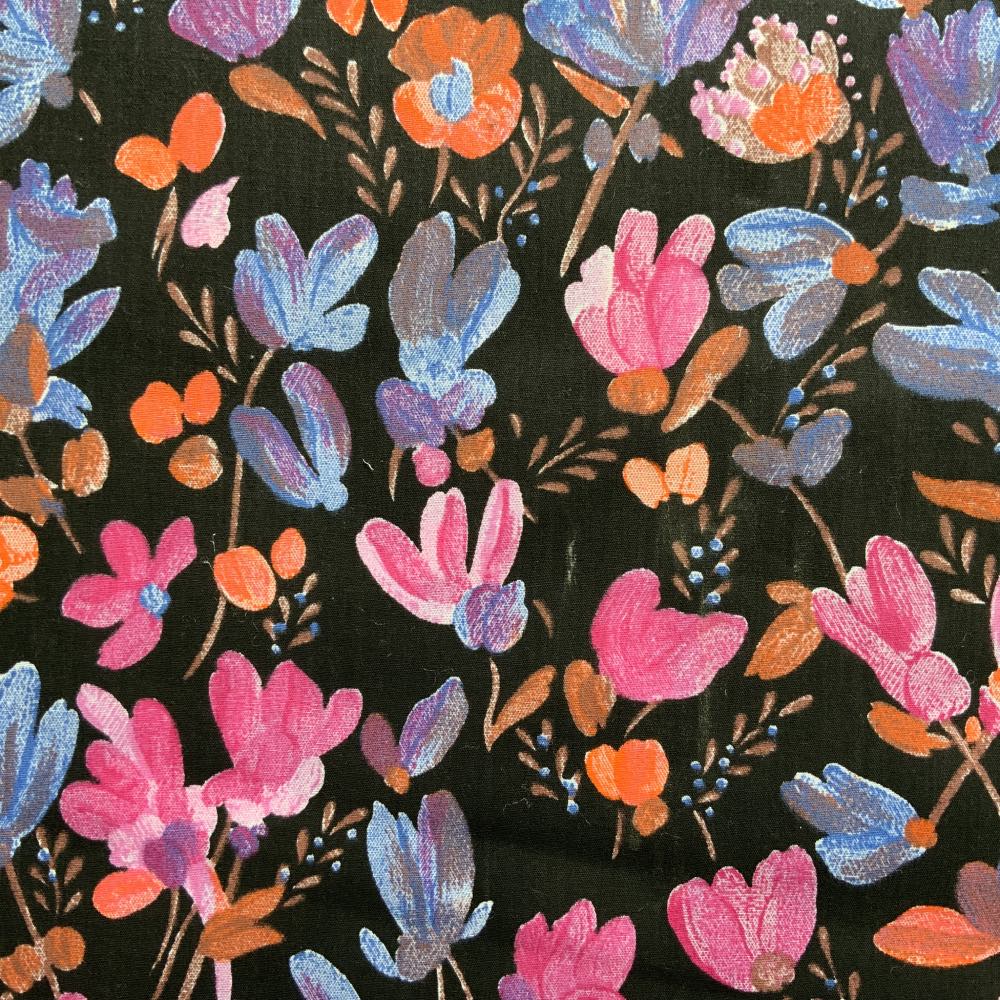 Genuine Vintage Multi Coloured Floral Dress Fabric - norfolktextiles.co.uk