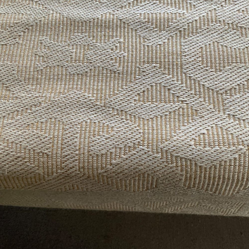 Sand Coloured Aztec Upholstery Weave Fabric. - norfolktextiles.co.uk