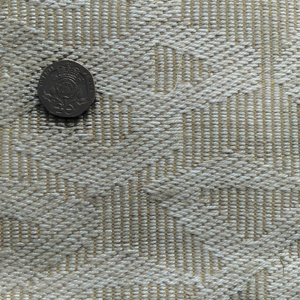 Sand Coloured Aztec Upholstery Weave Fabric. - norfolktextiles.co.uk