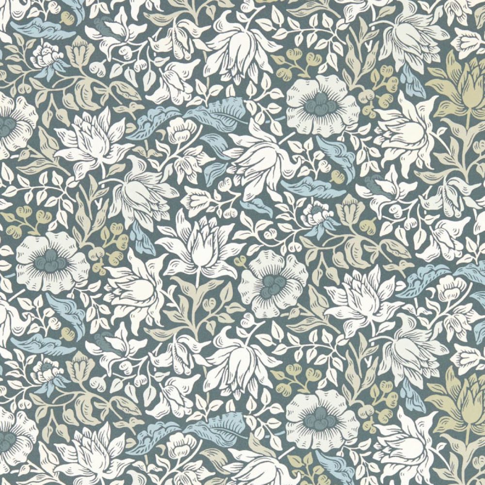 Clarke & Clarke Mallow Wallpaper in Slate/Dove - norfolktextiles.co.uk