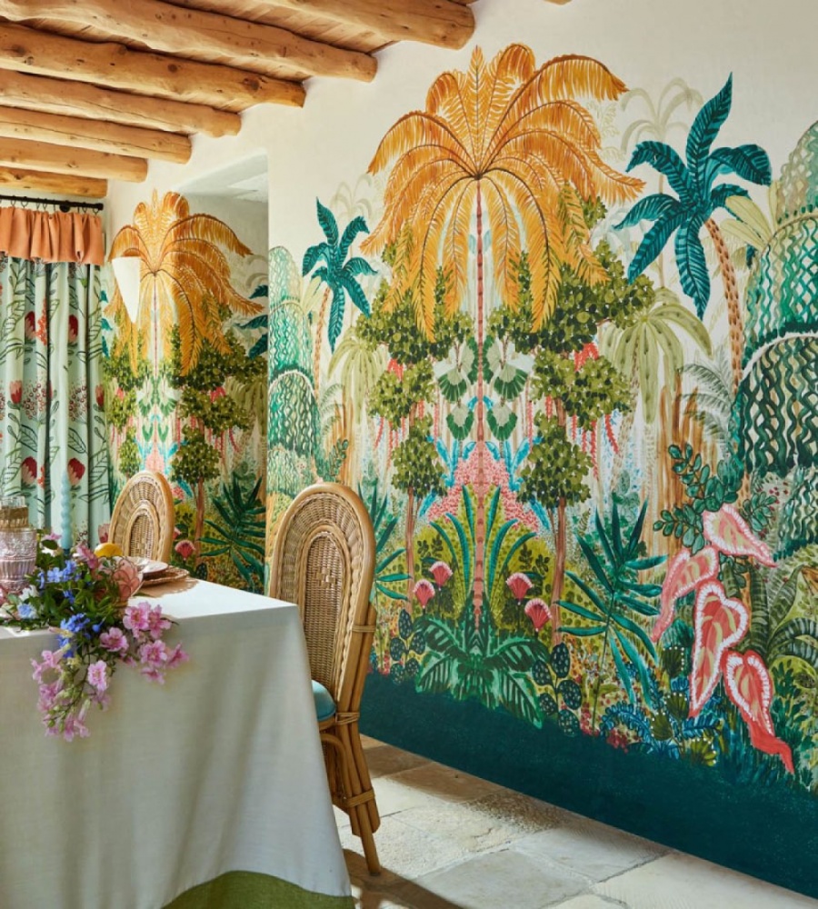 Clarke & Clarke Mombasa Wallpaper in Tropical - norfolktextiles.co.uk