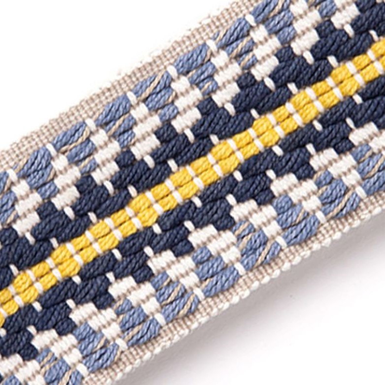 Christopher Farr Railroad Border Tape in Indigo - norfolktextiles.co.uk