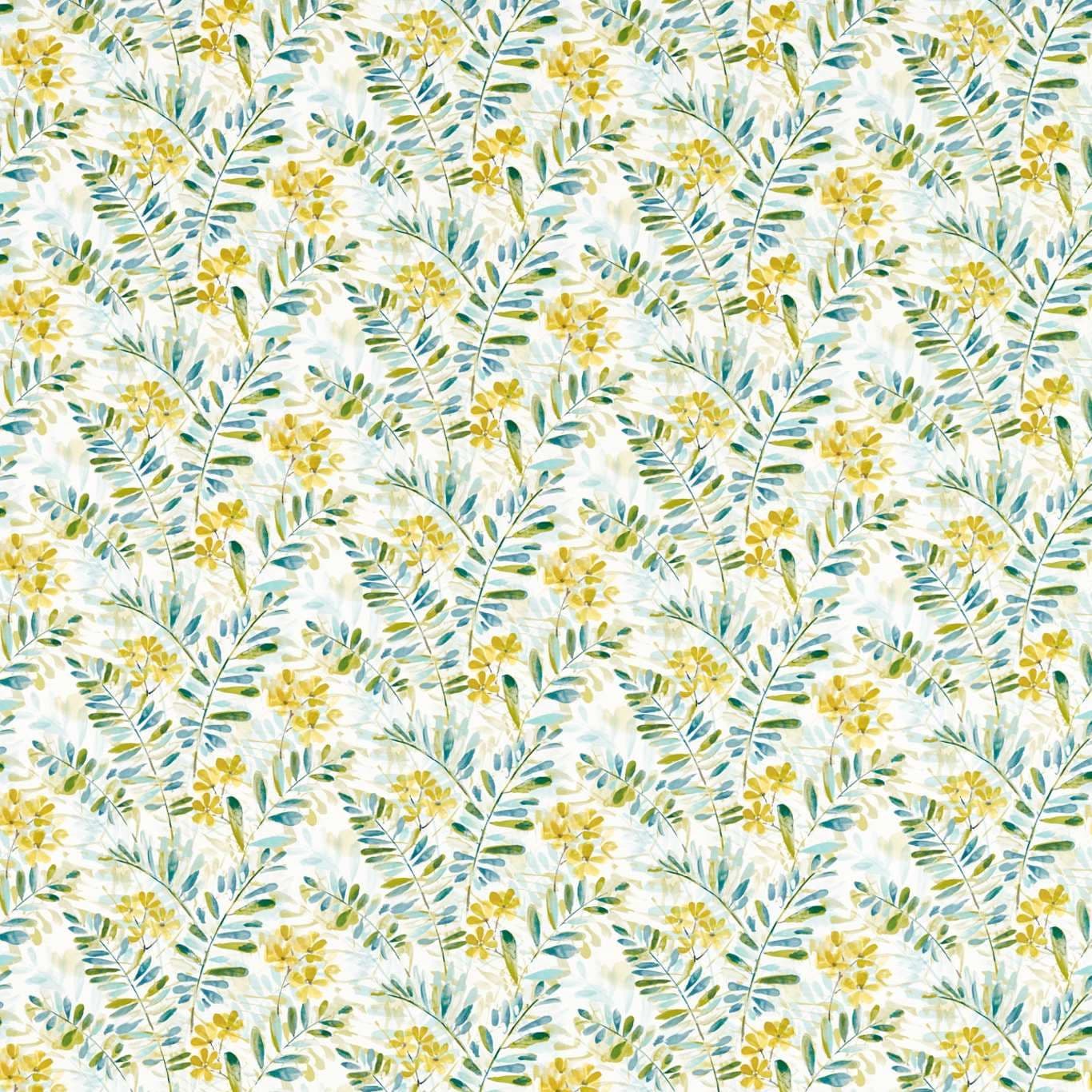 Studio G New Grove in Denim/Citrus - norfolktextiles.co.uk